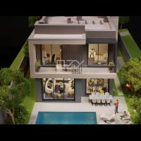 China 1:50 Scale Realistic Villa Model with LED Lighting for sale