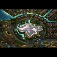 China 1:550 Illuminated Masterplan Model with LED Lighting - ABS Acrylic Urban Planning Display for sale