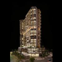 China 1/75 MAJAN Apartment Tower Architectural Model with 4000K Warm White Light for sale