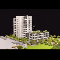 China 1:150 Shenzhen Guangming Procuratorate Office Building Model ABS Acrylic Handmade for sale