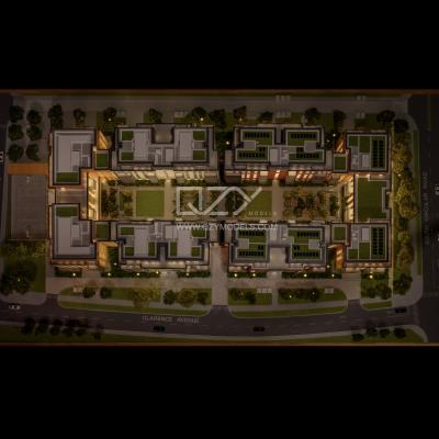 China 1:350 Scale Clapham Park Apartment Model with Illumination 25 Days Lead Time Architectural Display for sale