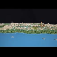 China 1:1000 Urban Planning Model Copper Handmade Minimalist Display Study 100kg for sale