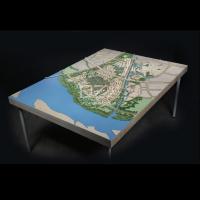 China 1:1000 Urban Planning Model Copper Handmade Minimalist Display Study 100kg for sale