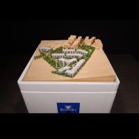 China Tirana 1:500 Scale Architectural Model with Maple Wood Base ABS Acrylic Display Cover Handmade for sale