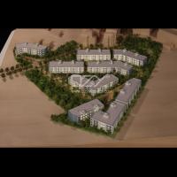 China Tirana 1:500 Scale Architectural Model with Maple Wood Base ABS Acrylic Display Cover Handmade for sale