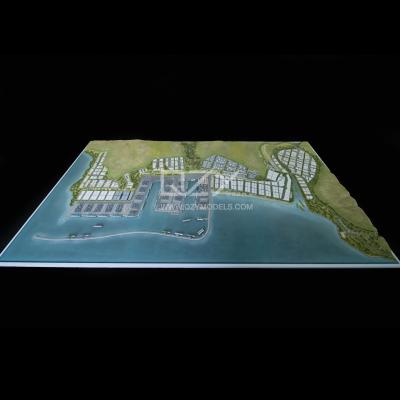 China 1:2000 Scale Nador West Med Port Complex Model - 6m x 3m Acrylic ABS Master Plan with LED Lighting for sale