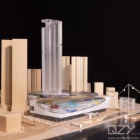 China KPF 1:500 Guangzhou MixC Center Architectural Scale Model CNC Carving Thermoforming for sale