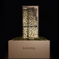 China 1:125 Scale Architectural Model Dubai Sierra Tower Acrylic ABS Metal Miniature Building Display for sale