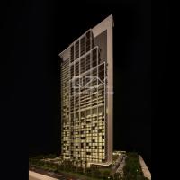 China 1:125 Scale Architectural Model Dubai Sierra Tower Acrylic ABS Metal Miniature Building Display for sale