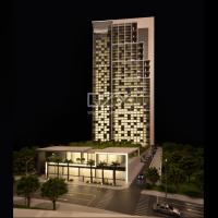 China 1:125 Scale Architectural Model Dubai Sierra Tower Acrylic ABS Metal Miniature Building Display for sale