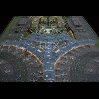 China 1:500 Scale Miniature Architectural Model Acrylic Laser Cutting Realistic Detail for Airport Terminal Display for sale