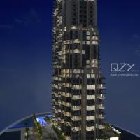 China 1/100 Scale Missoni Dubai Residential Tower Architectural Model with LED Lighting for sale
