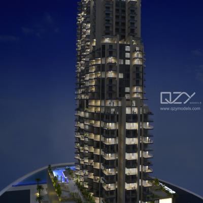 China 1/100 Scale Missoni Dubai Residential Tower Architectural Model with LED Lighting for sale