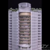 China Custom 1:200 Scale Miniature Building Model Laser Cutting ABS Acrylic for China Resources Snow Beer HQ for sale