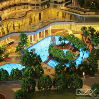 China Sanya Marguerite Resort Hotel 1:100 Scale Architectural Model 400cm x 300cm with Full Lighting for sale