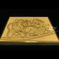 China 1/1000 Scale Pure Copper Handmade Brass Landscape Architectural Concept Model for sale