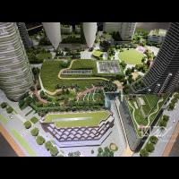 China 1:300 Scale Architectural Model with Full Lighting Handcrafted for Vancouver Oakridge Project for sale
