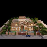 China 1:75 Scale Realistic Arabian Style Villa Model for Middle Eastern Mansion Display for sale