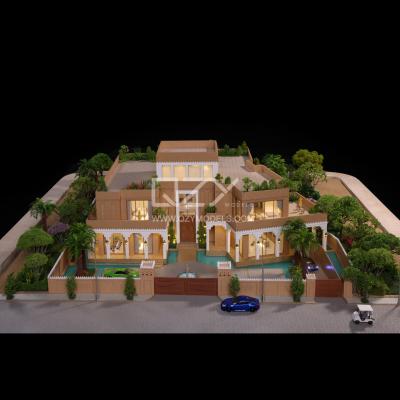 China 1:75 Scale Realistic Arabian Style Villa Model for Middle Eastern Mansion Display for sale