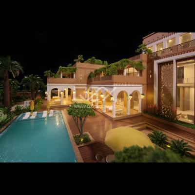 China 1:75 Scale Islamic Architectural Sandtable Model Eco-Friendly Insulation Resort Display 80kg for sale