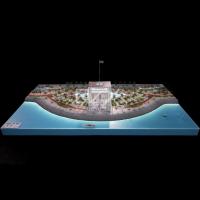 China 1:100 Scale Gabon Coastal Gateway Architectural Model with Full Lighting for Professional Display for sale