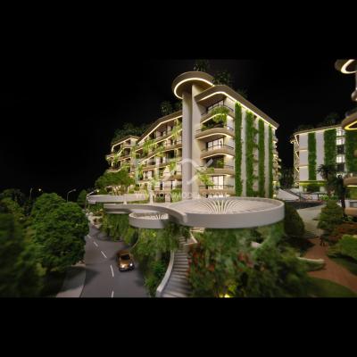 China DANDARA Mountain Eco-Residential Architectural Scale Model 1:100 with Full Lighting for sale