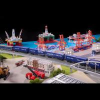 China 1:100 Scale Smart Port Sand Table Model with Dynamic Operation Simulation and Intelligent Lighting for Dammam Port for sale