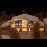 China 1:100 Scale Solid Wood Architectural Model ALT Mori Lodges for Display and Study for sale