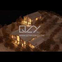 China 1:100 Scale Solid Wood Architectural Model ALT Mori Lodges for Display and Study for sale