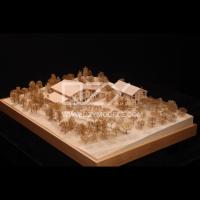 China 1:100 Scale Solid Wood Architectural Model ALT Mori Lodges for Display and Study for sale
