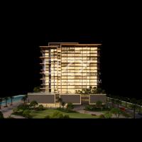 China 1:100 Scale Architectural Model of Dubai Island with Full Lighting for Luxury Residential Display for sale