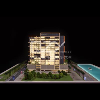 China 1:100 Scale Architectural Model of Dubai Island with Full Lighting for Luxury Residential Display for sale