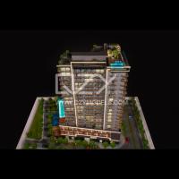 China 1:100 Scale Dubai Heilbronn Residential Building Model with Full Lighting Handmade Craftsmanship for sale