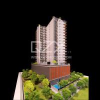 China 1:100 Scale Dubai Heilbronn Residential Building Model with Full Lighting Handmade Craftsmanship for sale