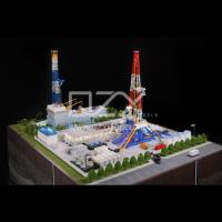 China 1:100 Scale Nigeria Oil Project Industrial Model ABS Acrylic Handmade Craftsmanship 4000K LED Lighting for sale