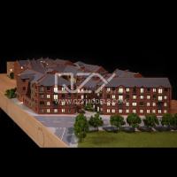 China 1:110 Angle Gate Model with 4000K Warm White Lighting Handmade British Vintage Architecture for sale