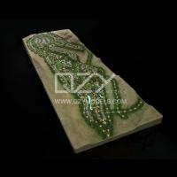 China 1:1000 Scale Handmade Sand Table Model Wadi Safar Luxury Desert Oasis Project for sale
