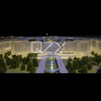 China 1:1500 Scale Handmade Sand Table Model of Singapore Airport with Night Scene Lighting for sale