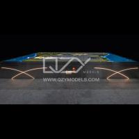 China 1:1500 Scale Handmade Sand Table Model of Singapore Airport with Night Scene Lighting for sale