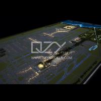 China 1:1500 Scale Handmade Sand Table Model of Singapore Airport with Night Scene Lighting for sale