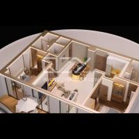 China 1:25 Scale Luxury Apartment Model Minimalist Wood White Handmade Craftsmanship for sale