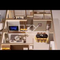 China 1:25 Scale Luxury Apartment Model Minimalist Wood White Handmade Craftsmanship for sale