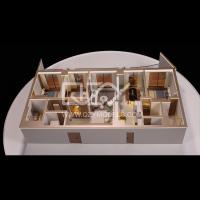 China 1:25 Scale ICC Luxury Apartment Model Minimalist Natural Wood White Contrast Handmade Display for sale