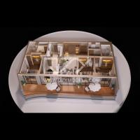 China 1:25 Scale ICC Luxury Apartment Model Minimalist Natural Wood White Contrast Handmade Display for sale