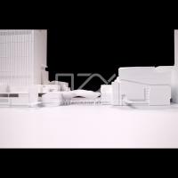 China 1:150 KPF-Terra Architectural Concept Model ABS Acrylic Handmade Minimalist Display for sale