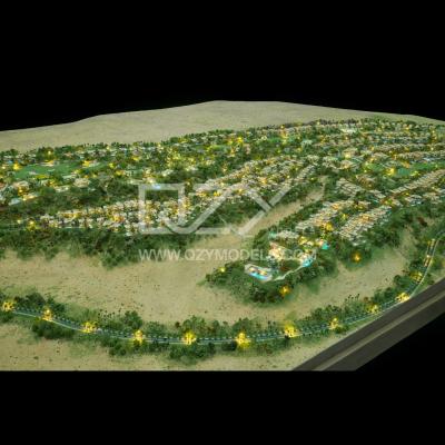 China 1:800 Wadi Safar Desert Oasis Miniature Model with Full Landscape Lighting for sale