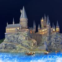 China Custom 1:300 Hogwarts Castle Fantasy Scale Model | Movie IP Exhibition Display Maquette for sale