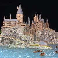 China Custom 1:300 Hogwarts Castle Fantasy Scale Model | Movie IP Exhibition Display Maquette for sale