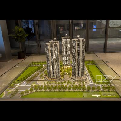 China 1:150 Hyper-realistic Talent Housing Sales Model | Zihe Residence Residential Sand Table for sale
