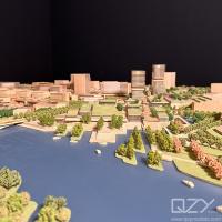 China Xiamen TOD Town Planning Model Scale Miniature Building Aecom 1/600 Wooden for sale